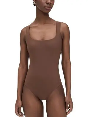 STYLEST Square Neck One-piece - Cocoa