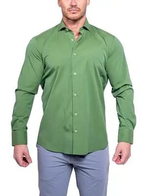 MACEOO Einstein Aristocratluxestretch Button-up Shirt - Green