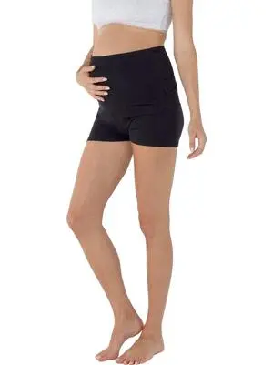 ANGEL MATERNITY Maternity Bike Shorts - Black