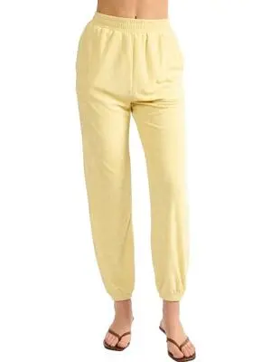 VIENS AVEC MOI Terry Lounge Pants Vintage Yellow