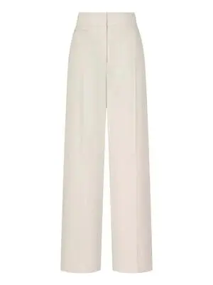 STUDIO TOMBOY Tailored Wide-leg Trousers - White