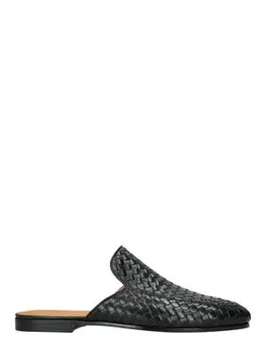 Magnanni Suela Woven Leather Mules - Black