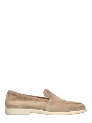 Santoni Suede Malibu Loafers Beige