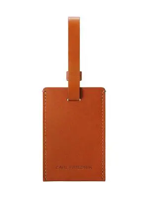 CARL FRIEDRIK Leather Luggage Tag - Brown