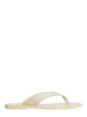 A.emery Leather Flip-Flops White