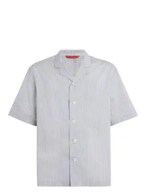 Barena Venezia Cotton-silk Striped Shirt - Blue