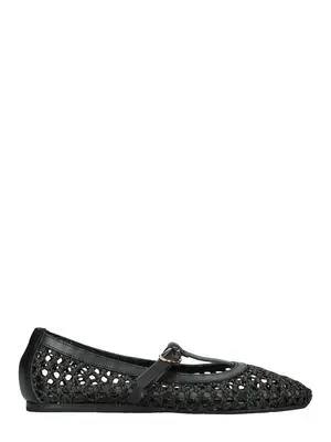 ANCIENT GREEK SANDALS Woven Aerati Ballet Flats - Black