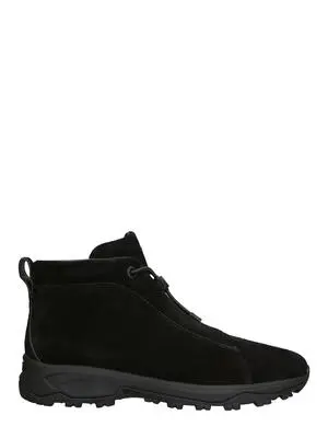Zegna Suede Triple Stitch Vetta Sneakers - Black