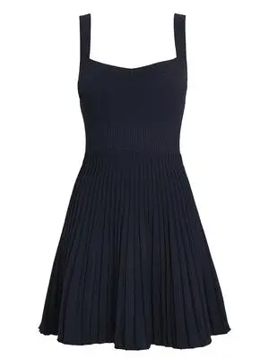 Sandro Rib-knit Mini Dress - Blue