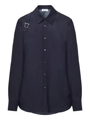 Alexander McQueen Cotton-blend Harness Shirt - Blue