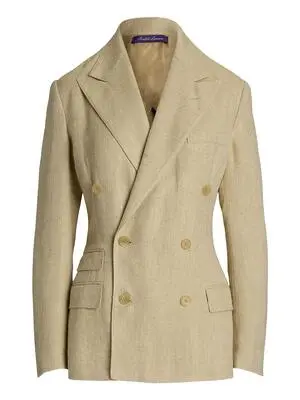 Ralph Lauren Silk-linen-blend Vanessa Jacket - Beige