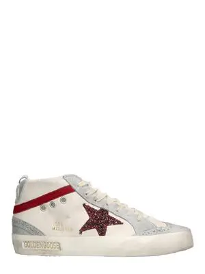 GOLDEN GOOSE Leather Mid Star Low-top Sneakers - White