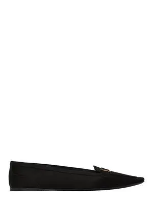Saint Laurent Poppy Ballet Flats - Black
