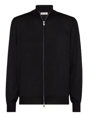 Brunello Cucinelli Cashmere-silk Cardigan - Black