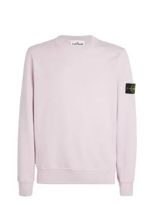 Stone Island Cotton Compass Logo Sweatshirt - Pink