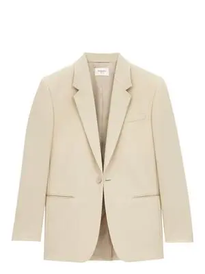 Saint Laurent Wool Blazer - Beige