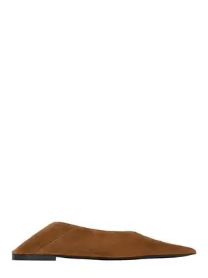 Saint Laurent Suede Ballerinas - Brown