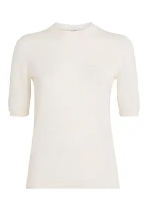 Max Mara Virgin Wool Turtleneck Sweater - White