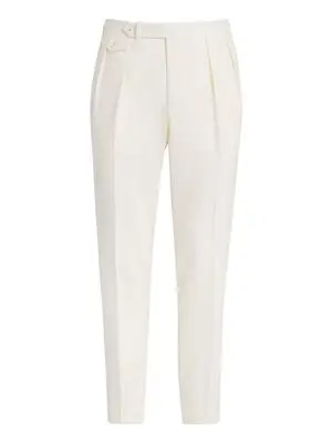 Polo Ralph Lauren Wool Barathea Pleated Trousers - Neutral
