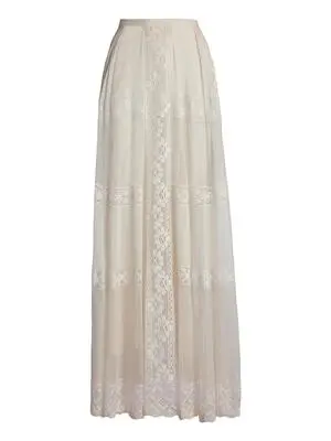 Ralph Lauren Cotton-silk Maxi Skirt - White