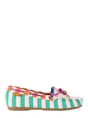 Kurt Geiger Woven Eagle Moccasins - Green