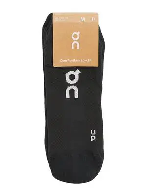 On Organic Cotton-blend Core Run Low Socks - Black