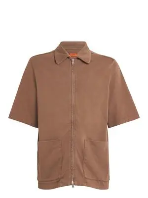 Barena Venezia Cotton Zip-up Overshirt - Brown