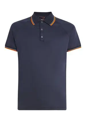 MOORER Technical Polo Shirt - Navy