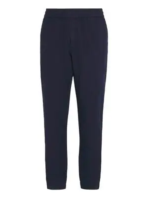 Sunspel Cotton-linen Trousers - Navy