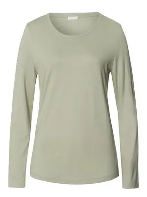 Hanro Sleep & Lounge Long-Sleeve T-Shirt Green