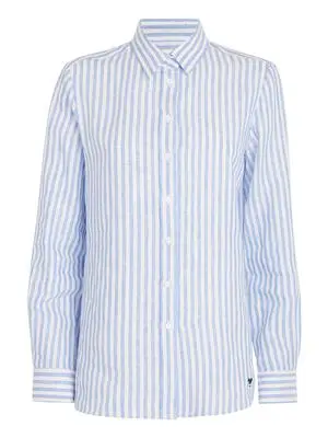 Max Mara Linen Stripe Shirt - Brown