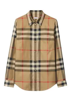 Burberry Cotton Check Shirt - Beige