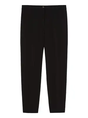 Marina Rinaldi Cady Cropped Slim Trousers - Black