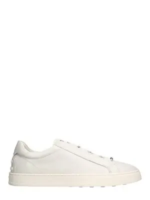 TOD'S Leather Cassetta Sneakers Beige