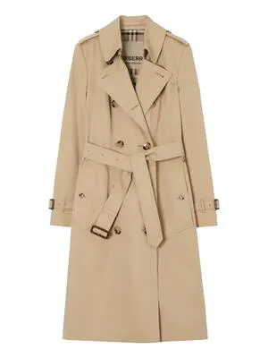 BURBERRY Gabardine Chelsea Long Trench Coat