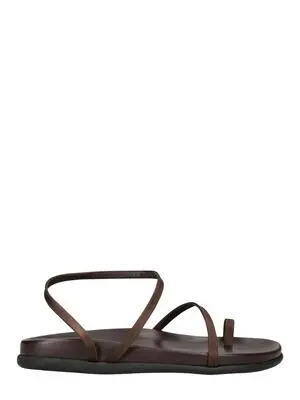 ANCIENT GREEK SANDALS Eleftheria Satin Sandals Brown