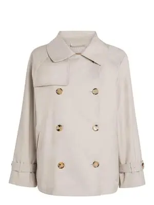 Max Mara Cotton-blend Trench Coat - White