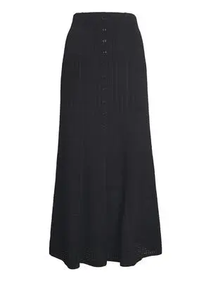 Sandro Knitted Midi Skirt - Black