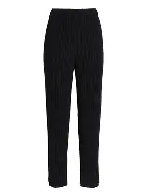 Issey Miyake Hatching Pleats Trousers - Black