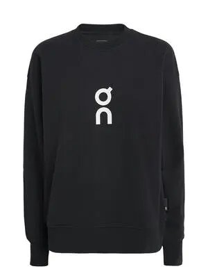 On Cotton-blend Club Crewneck Sweatshirt - Black