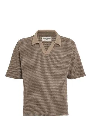 Officine Générale Crochet Polo Shirt - Brown