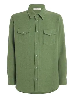 GOD'S TRUE CASHMERE Unisex Cashmere And Emerald Willow Green Shirt Green