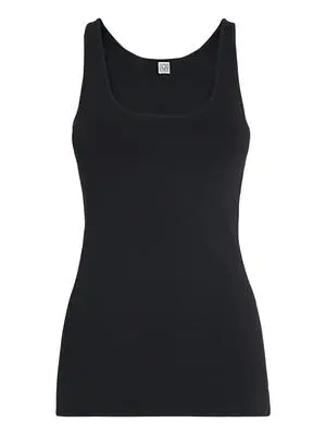 TOTEME Rib-knit Tank Top - Black