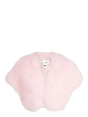 YVES SALOMON Feather Bolero Jacket - Pink