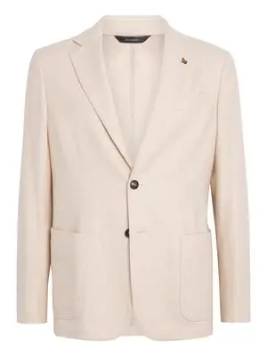 Colombo Cashmere Single-breasted Blazer - White
