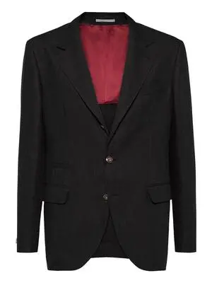 Brunello Cucinelli Linen Blazer - Black