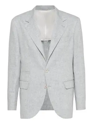 Brunello Cucinelli Linen Blazer - Grey