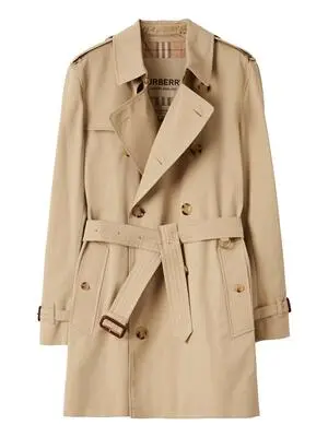 Burberry Short Kensington Trench Coat - Yellow