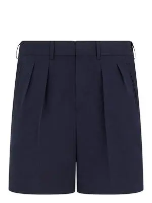 TOM FORD Cotton-silk Tailored Shorts - Navy