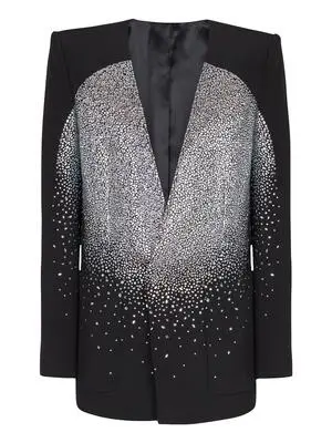 Balmain Rhinestone-embellished Blazer - Silver